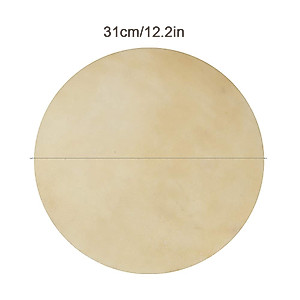 2pcs Drum Head Skin, 8.5/12in Faux Buffalo Leather with Consistent Clear Sound for African Bongo Drums 2 Size to Choose(12 inch)