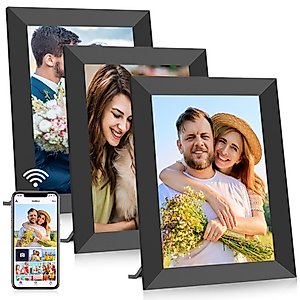 FANGOR 10.1 Inch WiFi Digital Picture Frame 1280x800 HD IPS Touch Screen, Electronic Smart Photo Frame with 32GB Storage, Auto-Rotate, Instantly Share Photos/Videos via Uhale App from Anywhere 3 Pack