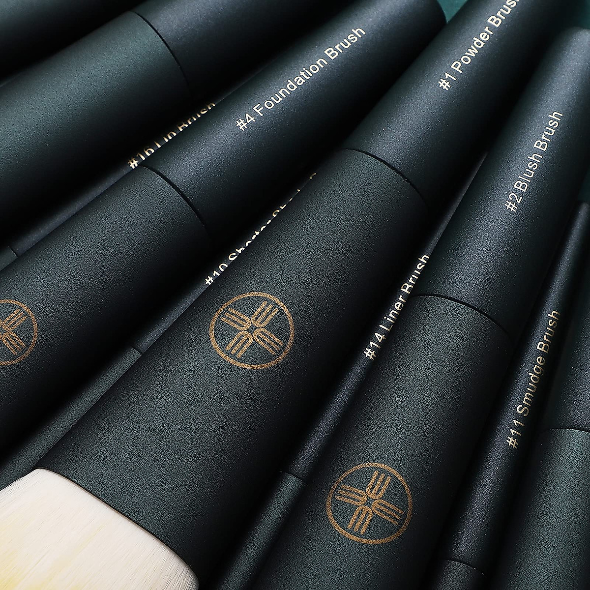 EIGSHOW Makeup Brushes 18pcs Professional Makeup Brush Travel Set with Eco Cylinder 2Cups Holder, Premium Synthetic Foundation Powder Concealer Blush Blending Eye Lip Brush Kit - Cruelty Free