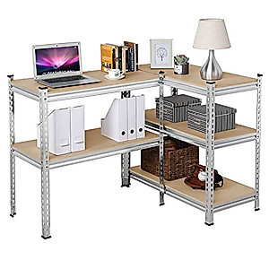 Topeakmart 5-Shelf Adjustable Storage Shelves Heavy Duty, Garage Shelving Units and Storage, 36" W x 18" D x 73" H