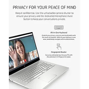 HP Envy 17 Laptop, 11th Gen Intel Core i7-1165G7, 12 GB RAM, 1 TB SATA Hard Drive & 256 GB SSD Storage, 17.3-inch Full HD IPS Touchscreen, Windows 10 Home, HD Webcam, Audio by B&O (17-cg1010nr, 2021)