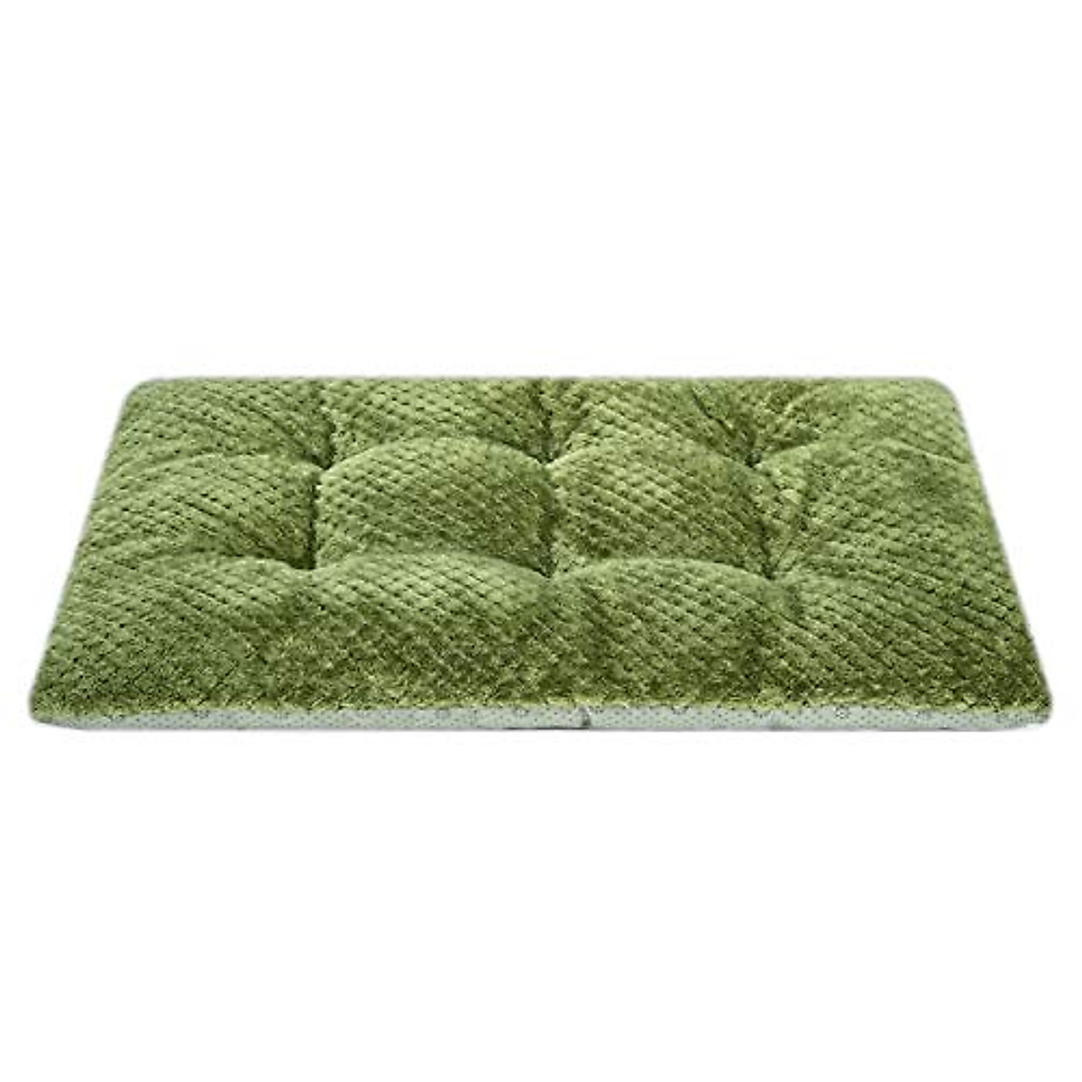 WONDER MIRACLE Fuzzy Deluxe Pet Beds, Super Plush Dog or Cat Beds Ideal for Dog Crates, Machine Wash & Dryer Friendly (15" x 23", S-Olive Green)