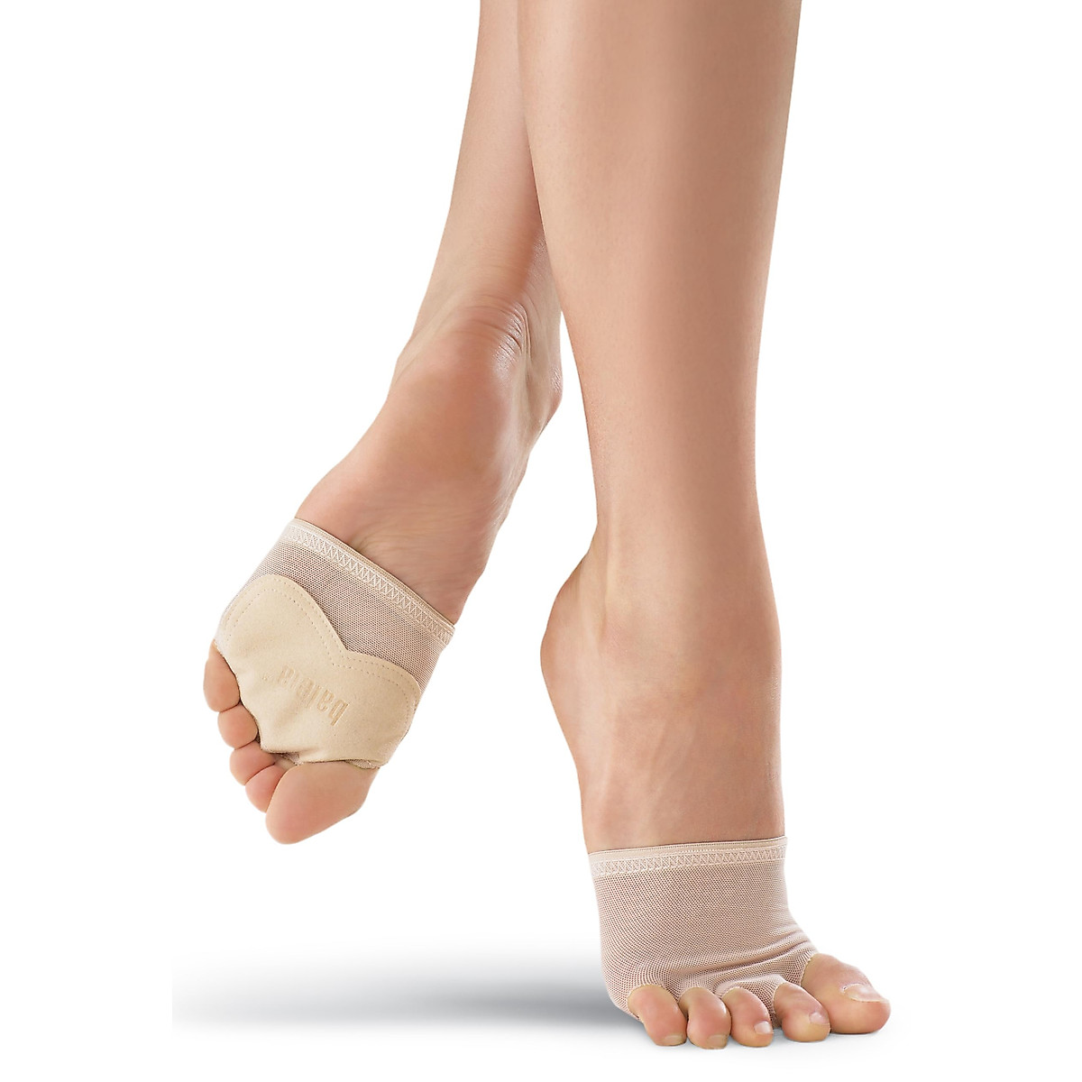 Balera Womens Dance Shoe Half-Sole Turner Mesh Nude