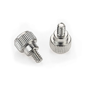 Favordrory 6#-32x5 Computer Case Thumb Screws, Silver, 50 Pieces