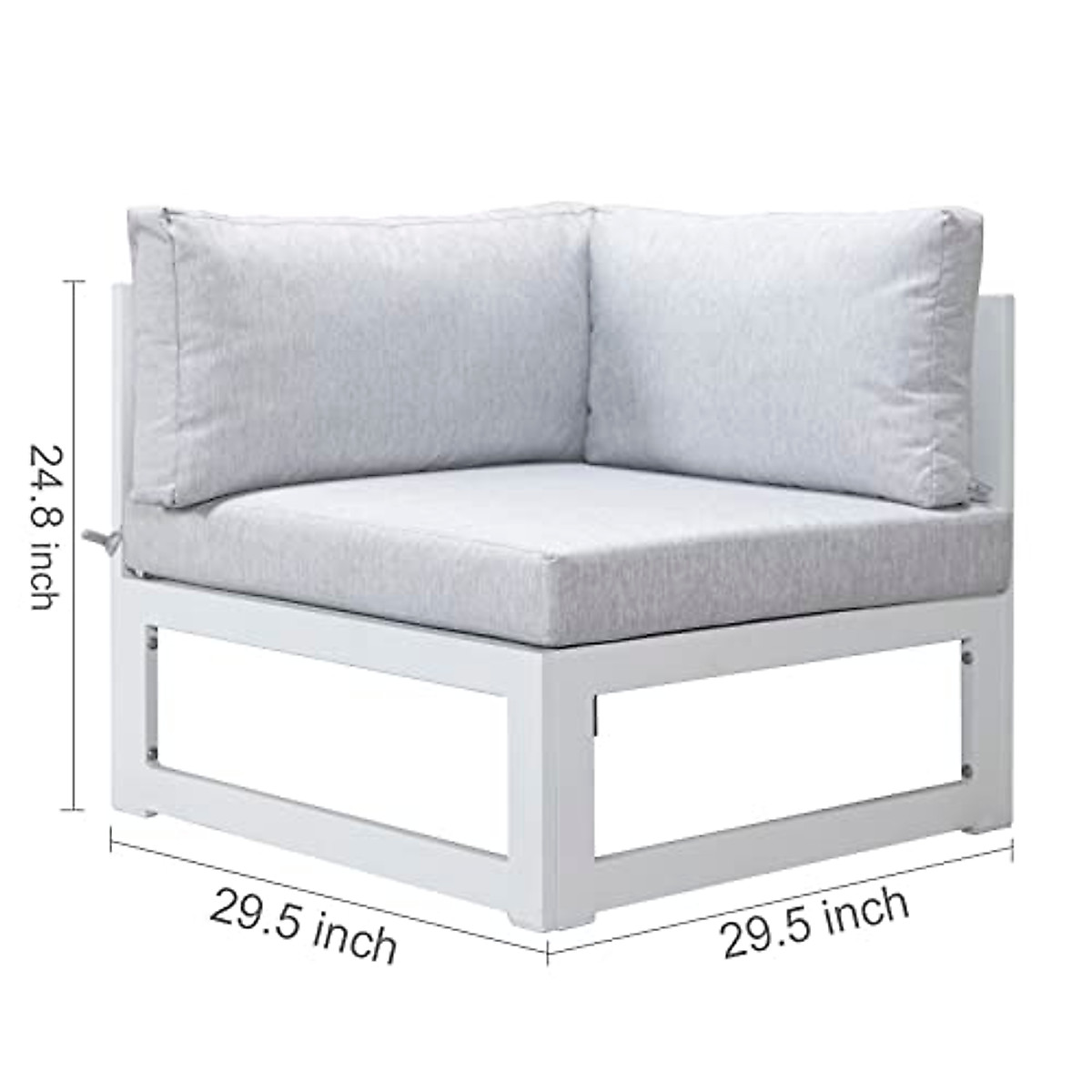 NICESOUL® 8Pcs Outdoor Aluinum Patio Sofa Set Sofa Conversation Sets Contemporary Furniture Sectional Sofa for Garden Pool Backyard