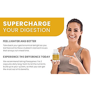 Premium Digestive Enzymes Digestion for Women & Men Pancreatic Enzymes & Proteolytic Enzymes – Proprietary Blend w/Eight Core Enzymes Including Papaya Enzymes, Bromelain & Lactase