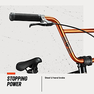 Mongoose Legion L10 Kids Freestyle Sidewalk BMX Bike, Beginner Riders, Boys and Girls, 20-inch Wheels, Hi-Ten Steel Frame, Micro Drive 25x9T BMX Gearing, Black