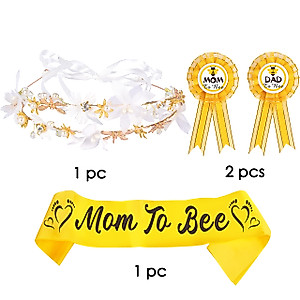Mommy to Bee, Mom to Bee Baby Shower, Mother to Bee, Mommy to Bee Sash, Baby Shower Crown for Mom, Mommy to Bee Pin, Bee Baby Shower, Mother to Be Flower Crown, Bee Baby Shower Decorations
