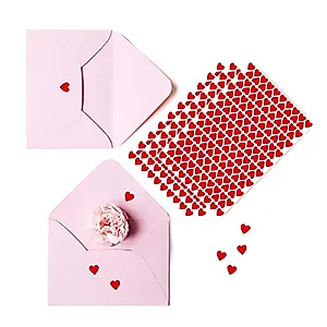 1810 PCS Heart-Shaped Red Stickers , Permanent Love Labels on 10 Sheets for Party Favors, Invitation Seals, Gift Packaging, Boxes and Bags ( 1/2” in Diameter)