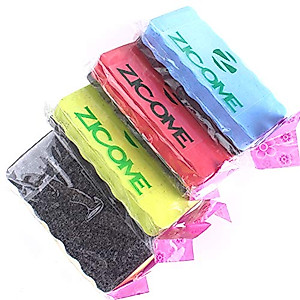 Z ZICOME 4 Pack Magnetic White Board Eraser for Home, School and Office - 4 X 2.3 X 0.8 Inch