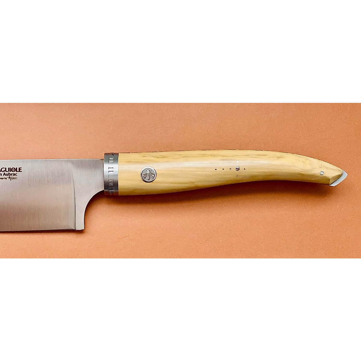 Laguiole en Aubrac Cuisine Gourmet Stainless Fully Forged Steel Made In France Cook's Chef 's Knife, 8-in / 20.3cm (Boxwood Handle)