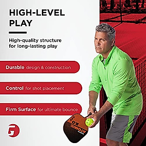 Gamma Sports 2.0 Pickleball Paddle: Mens and Womens Textured Fiberglass Face Pickle-Ball Racquet - Indoor and Outdoor Racket: Atomic Orange, ~8 oz, One Size