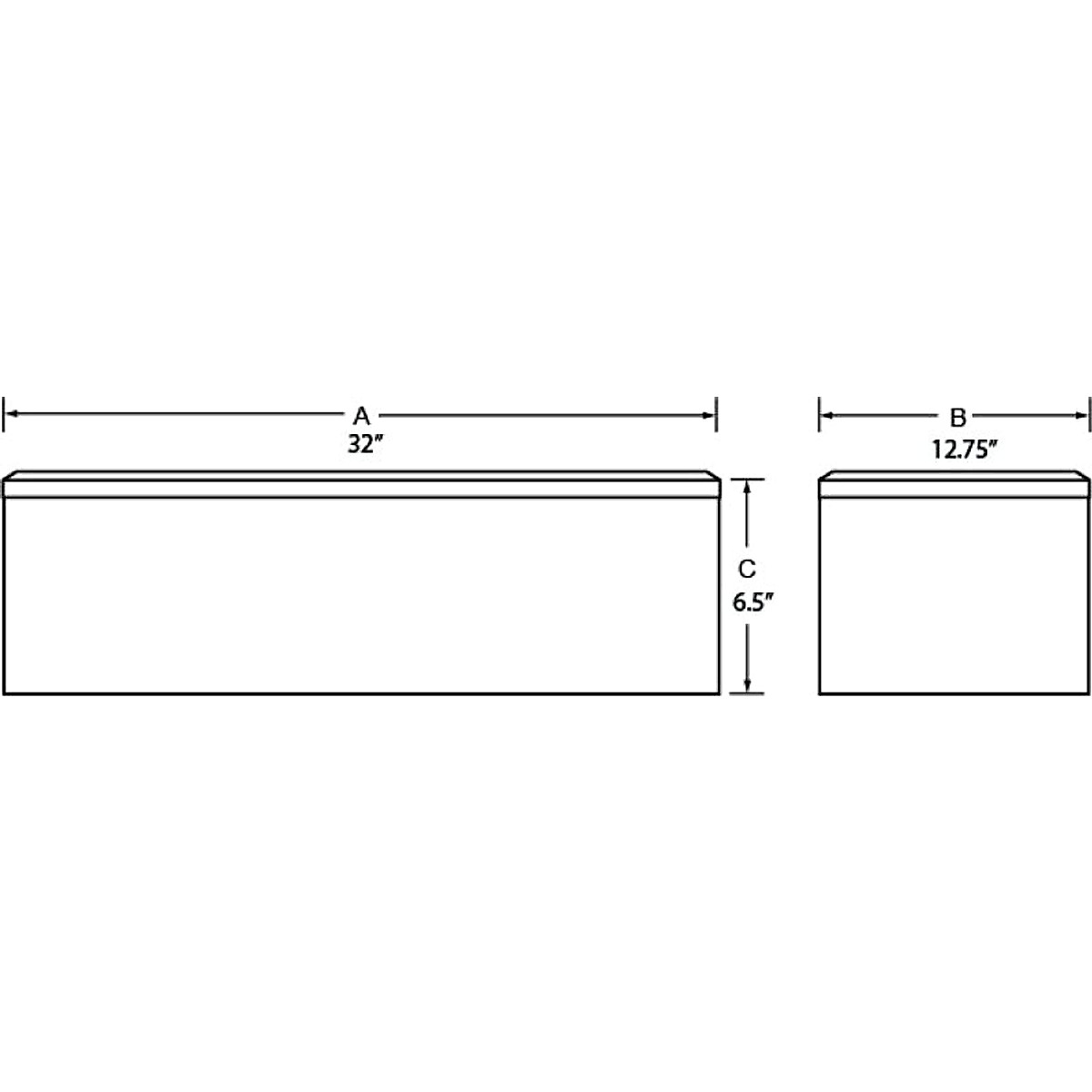 Lund 288272 Challenger Series Brite ATV Front Storage Box , Black