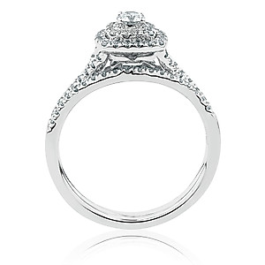 Moissanite engagement rings for women Platinum Plated Silver name Bridal Set moissanite rings -1259