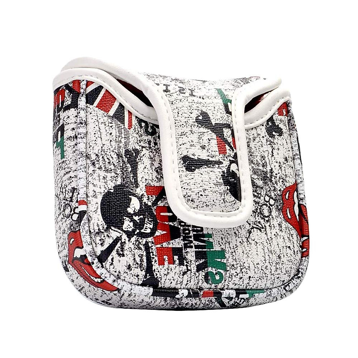 GOOACTION Golf Club Mallet Putter Cover Magnetic Closure Red British England UK Flag Pattern Synthetic Leather Creative Golf Putter Headcover