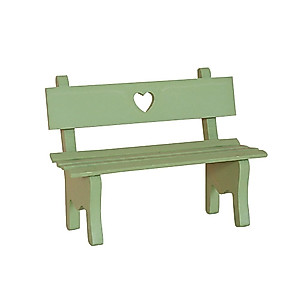 ifundom Miniature Wooden Bench Mini Wooden Bench Outdoor Wood Bench Miniature Furniture Couch Accessories Mini Bench Couch Sofa Wood Furniture Porch Chair Figurine Sofa Bench Miniature Chair