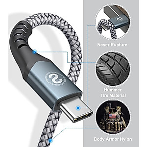 USB C to USB C Cable [2-Pack 6.6ft] PD 60W iPhone 16 Charger Nylon Braided Cord for iPhone 16 15 Pro Max Plus MacBook iPad Pro Air Mini Samsung S24 S23 S22 S21 S20 S10 Note 20 10 Flip LG Moto Pixel LG