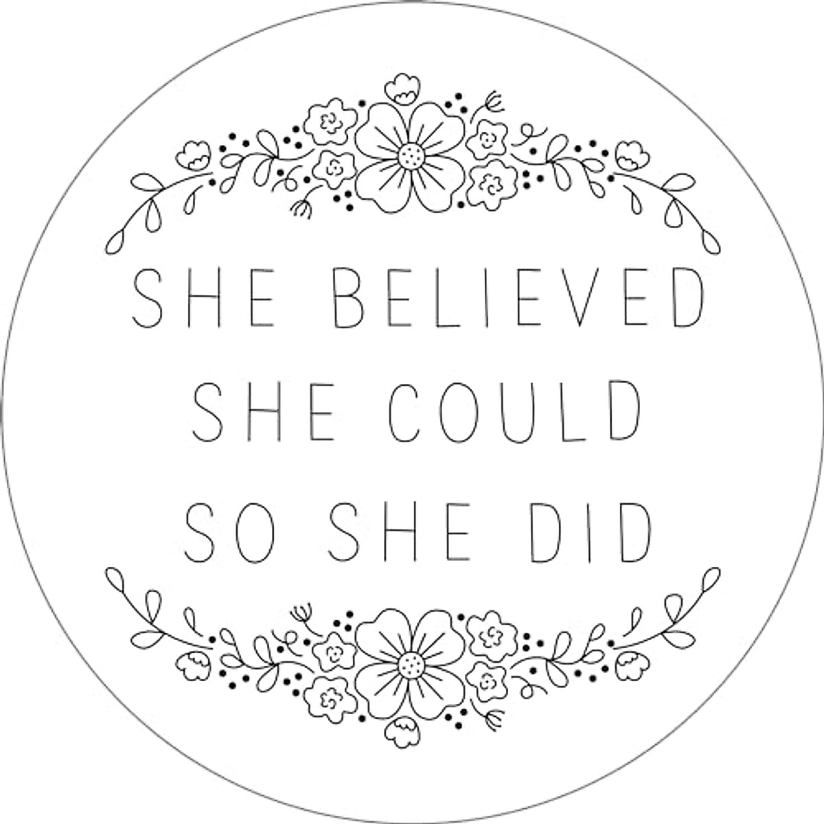 Believe In Yourself Embroidery Pattern Transfers (set of 10 hoop designs!)