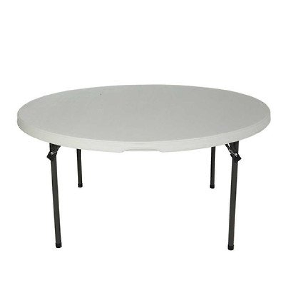 Lifetime 60" Round Folding Table with Cart (Set of 15) Finish: White Granite/Gray