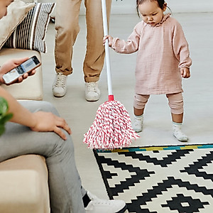 Zerodeko Wet Mop Replacement Heads Clean Mop Head Household Mop Head Mop Scrubbing Pad Fregonas De Limpieza para Pisos Floor Mop Heads Pen Mandrel Rope Mop Head Cloth Sponge Lip Gloss