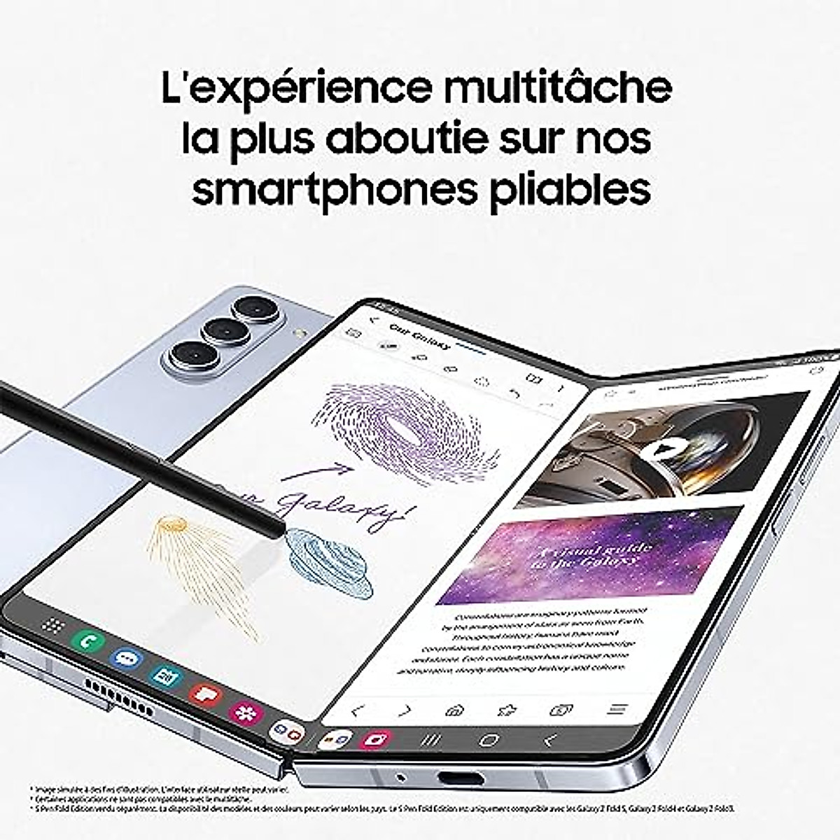 Samsung Galaxy Z Fold 5 SM-F946B/DS Dual SIM 12GB 512GB EU/UK Model Factory Unlocked International Version (Black)