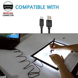 TODOO Replacement USB Cable Cord Compatible with Huion LED Light Pad L4S LB3 LB4 LA3 A2 A3 A4 B4 WH1409 LED Light Box