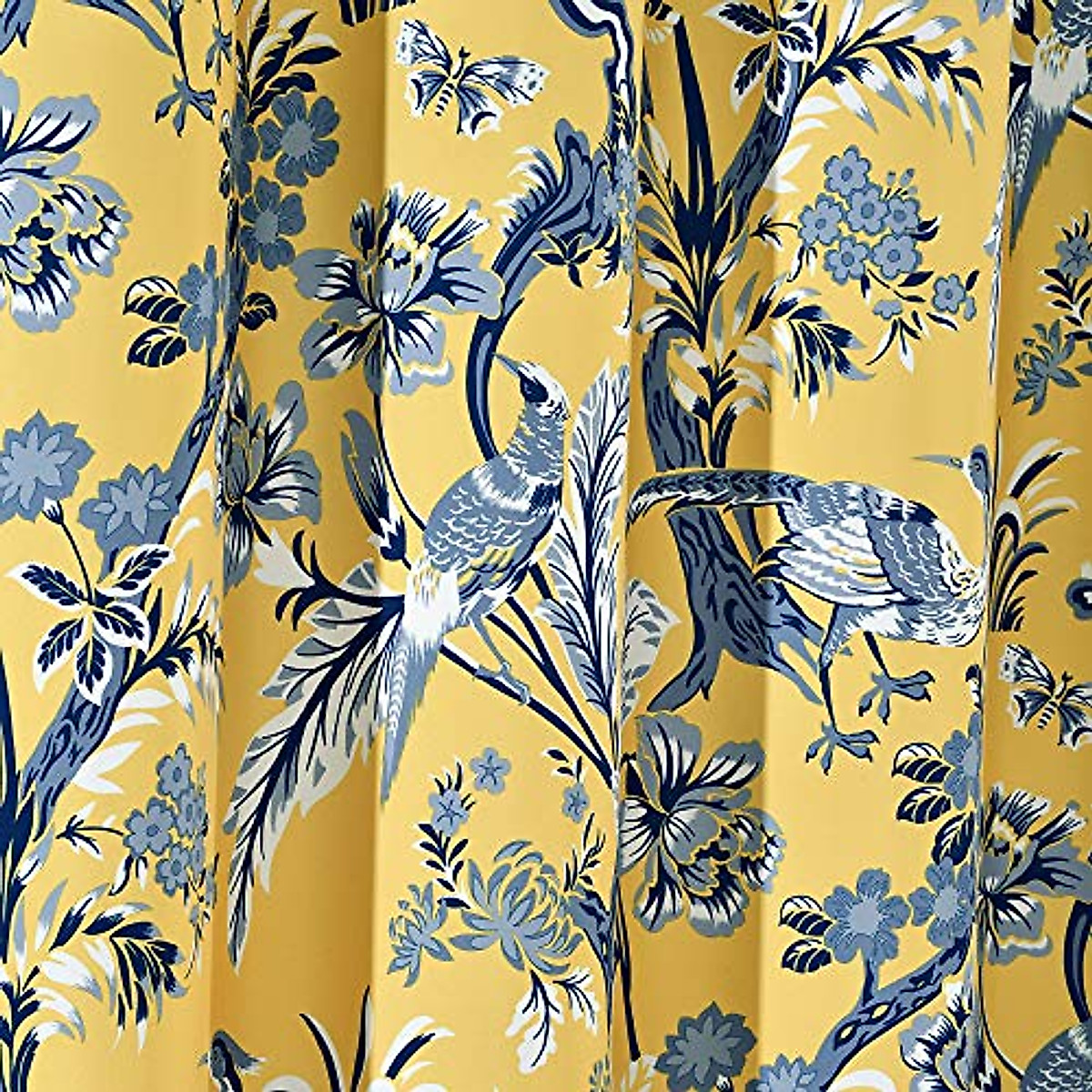 Lush Decor Dolores Shower Curtain, 72" x 72", Yellow