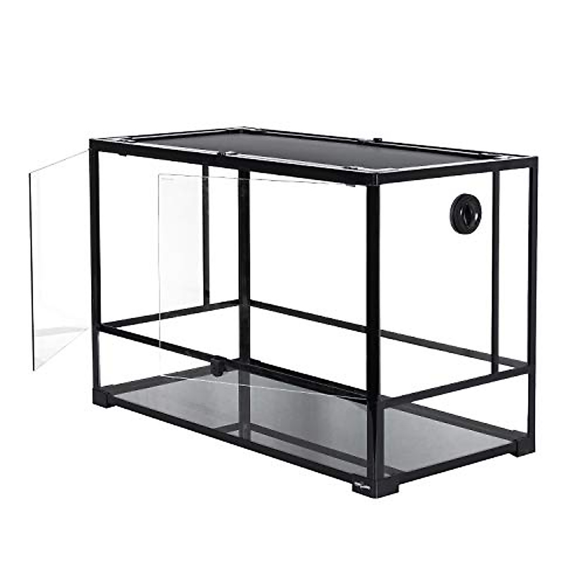 REPTI ZOO 67 Gallon Reptile Terrarium Reptile Large Glass Tank 2 in 1 Side TOP Screens Crested Gecko Tank Double Hinge Door Tortoise Tank Reptile Terrarium Lizard Tank Tree Frog Terrarium