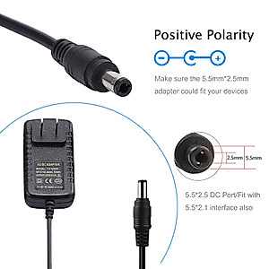 COOLM DC 12V 2A Power Adapter 100-240V AC to DC 12V 2000mA AC Adapter 24W Transformer Charger for LED Strip Lights, Audio/Video (2 Pack)