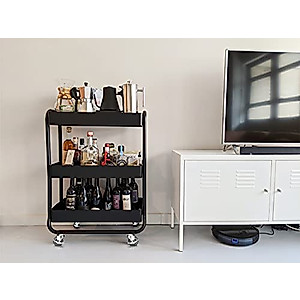 HOLKIE Caster Wheels 3 inch Locking Stem Casters -16 x 1-1/2" (Stem Diameter 3/8", Stem Length 1-1/2") Threaded Swivel Casters Set of 4 Heavy Duty Castors Gray