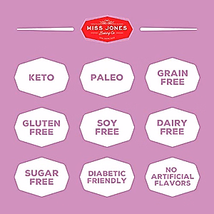 Miss Jones Baking Keto Brownie Mix - Gluten Free, Low Carb, No Sugar Added, Naturally Sweetened Desserts & Treats - Diabetic, Atkins, WW, and Paleo Friendly (3 Count Case)