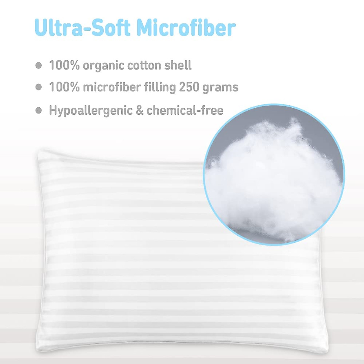 Toddler Pillow,13 x 18 Toddler Pillows for Sleeping,Machine Washable Kids Pillow, Perfect for Travel,Toddlers Cot(Not Included Pillowcase)