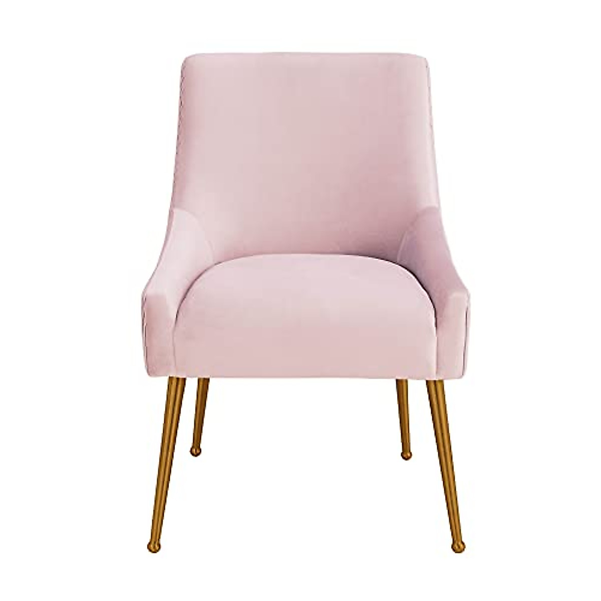 Tov Furniture Beatrix Pleated Velvet Dining Side Chair (Blush)