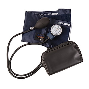 MABIS Precision Series Aneroid Sphygmomanometer Manual Blood Pressure Set with Calibratrated Nylon Cuff and Carrying Case, Adult, Latex Free