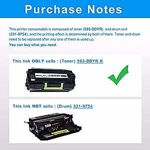 LCL Compatible Toner Cartridge Replacement for Dell S5830dn S5830 593-BBYR X68Y8 RJF9F (1-Pack Black)
