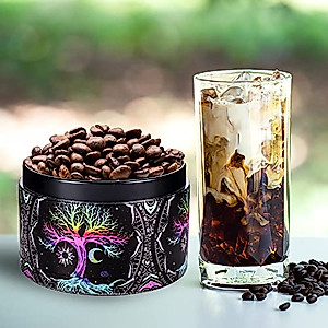 YeJeansion Portable 2.5" Aluminium Spice Grinder, Boho Style with Lucky Tree Pattern, Best Gift for Home and Kitchen.