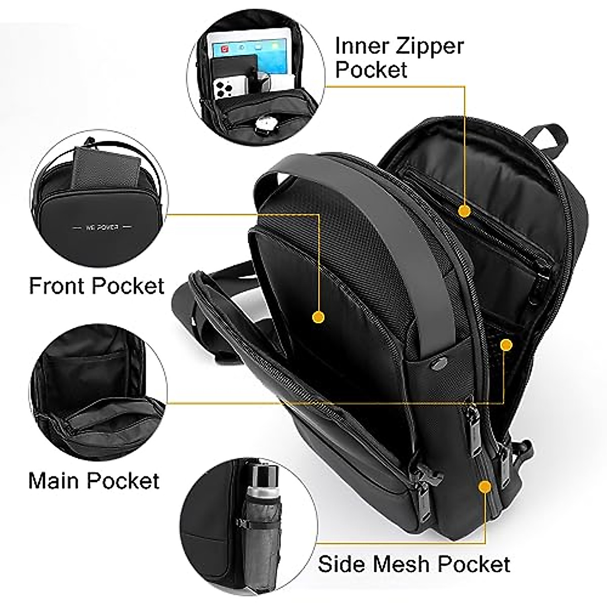 FASNAHOK Sling Bag Crossbody Backpack for Men Women Multipurpose Shoulder Chest Casual Daypack for Travel Hiking Cycling