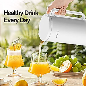 BOURGE CHEF Nut Milk Maker Machine, Nut Grain,BC-BW350, Homemade Almond, Cow, Soy, Coffee, Plant Based Milks,Soybean Milk, Rice Paste, Tea, Juice, Stew, Automatic and Self-Cleaning