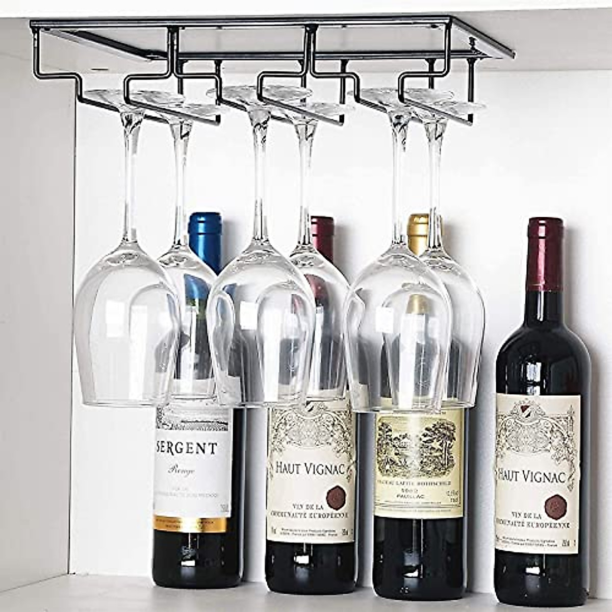 Wine Glass Shelf, Upside-down Home Goblet Iron Art Shelf, Wine Glass Hanging Storage Rack