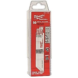 MILWAUKEE THIN KERF SAWZALL BLADE, 6 IN., 18 TPI, 50 PER PACK