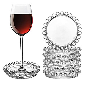 Fasmov 10 Pack Crystal Coasters Drink Coaster for Home Counters, Kitchen, Dining Room, Living Room, Patio, Coffee Table, 3.7 inches