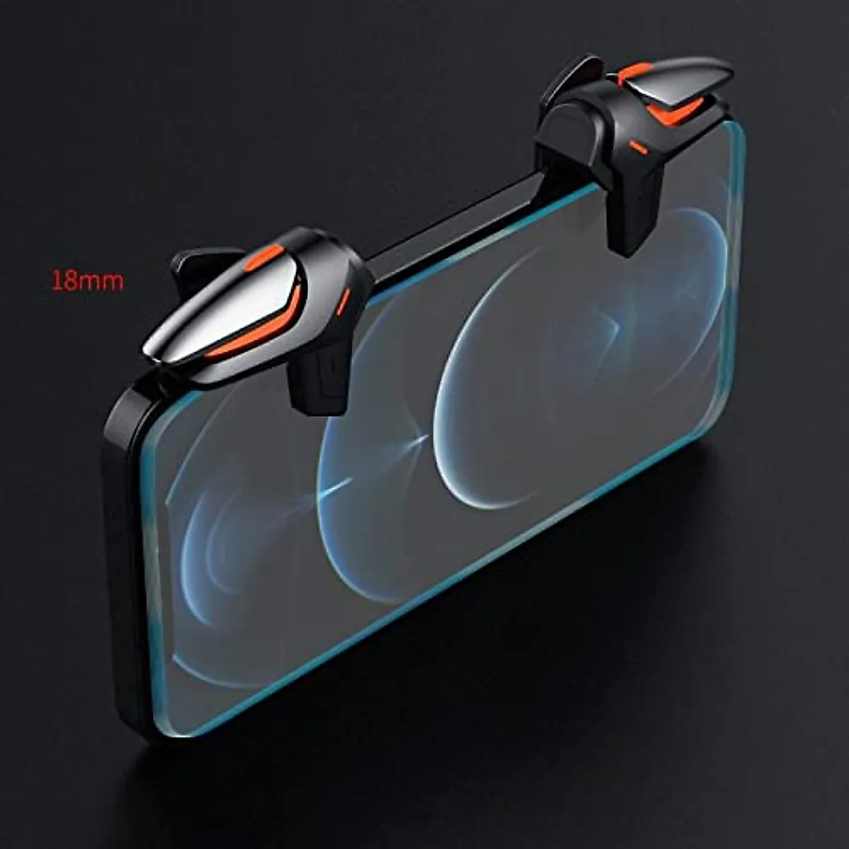BoxWave Gaming Gear Compatible with Honor View 20 - Touchscreen QuickTrigger Auto, Trigger Buttons Autofire Gaming Mobile FPS - Jet Black