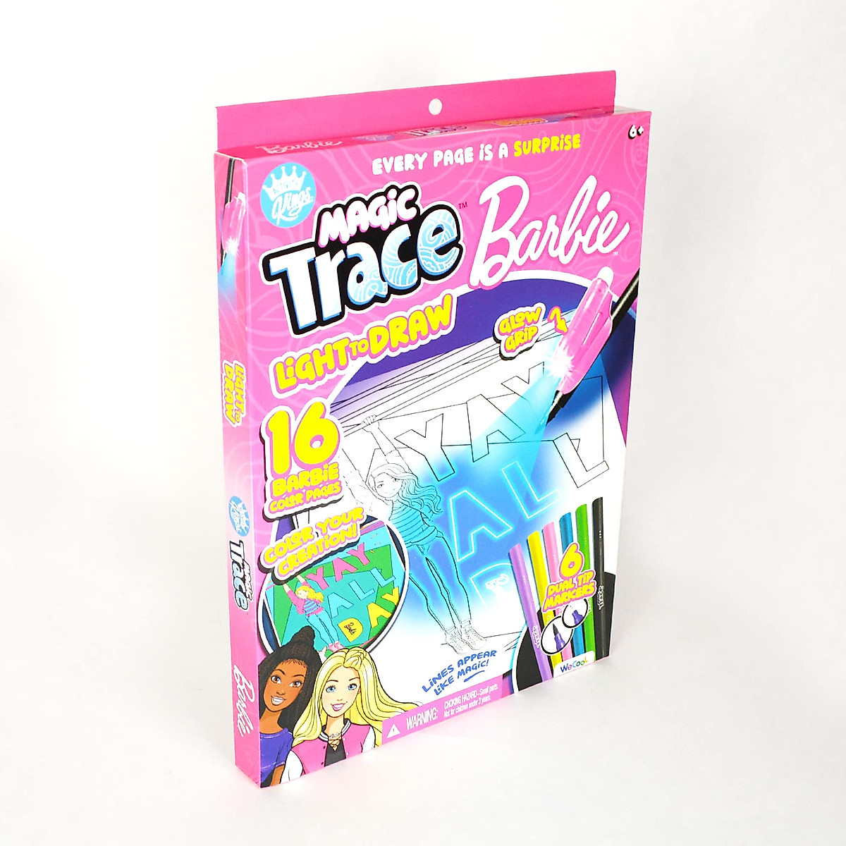 Magic Trace Light to Draw Barbie and Friends | Drawing & Coloring Activity Set | Includes 16 Pages and 6 Dual Tipped Markers |Ages 6+