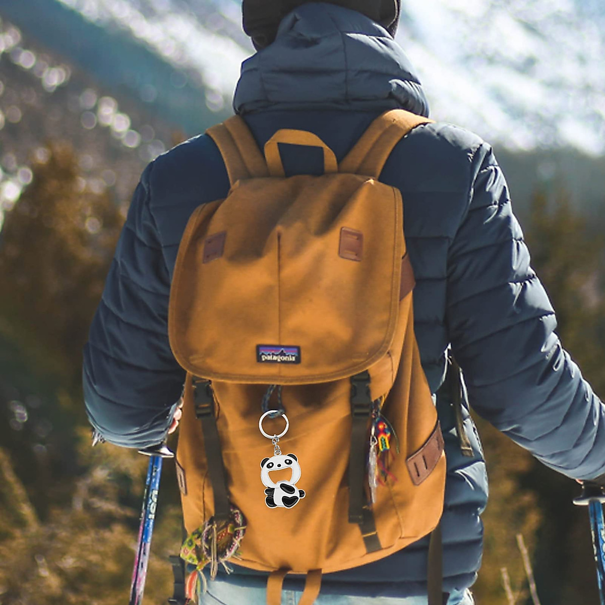 BESTOYARD 2PCS Panda Bottle Opener Keychain Cute Chinese Panda Beer Beverage Bottle Opener Key Ring Novelty Animal Bottle Opener for Women and Men Gift