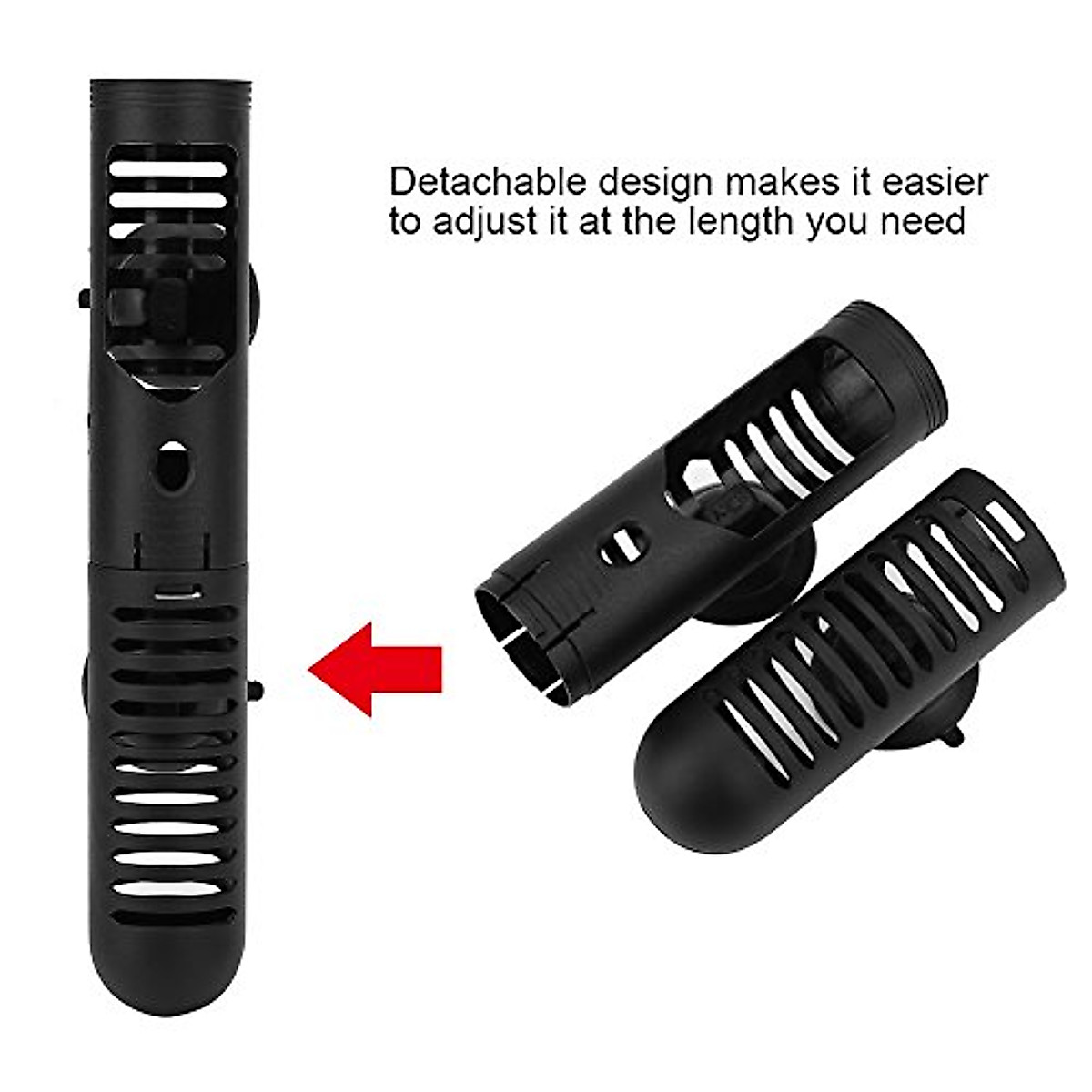 Hffheer Fish Tank Heater Guard Protector Detachable Fish Tank Heating Rod Sleeve Plastic Aquarium Heater Protective Cover Guard with Suction Cups(#2)