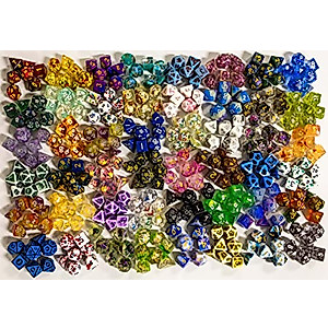 Dungeon Craft Premium Mystery Dice, Set of 7 Polyhedral Dice, Wide Range of Patterns, Gaming Dice, Suitable for Role Playing, Table Games (Premium Mystery Pack of 1)