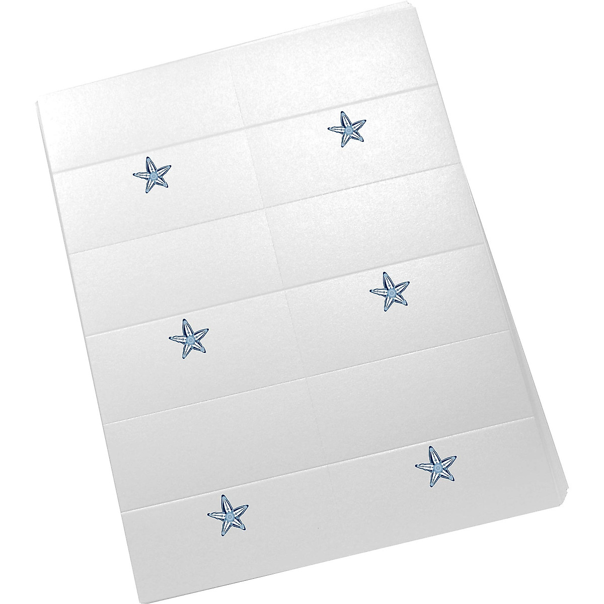 Starfish Printable Place Cards, Set of 60 (10 Sheets), Laser & Inkjet Printers - Wedding, Party, Dinner, and Special Events - Made in the USA