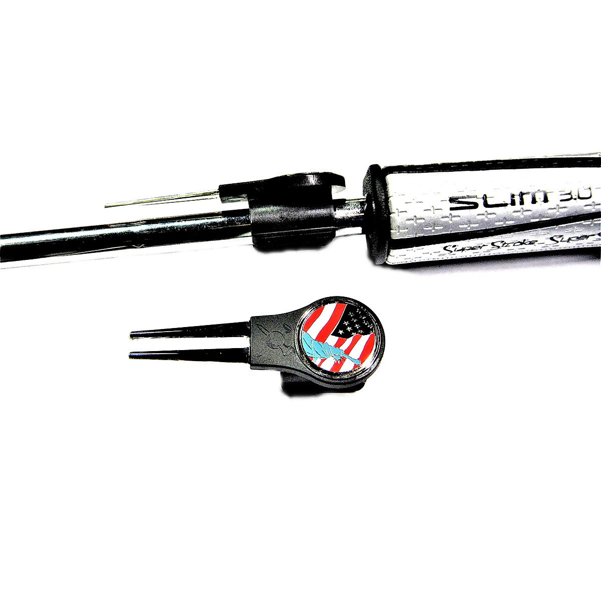 Putter Mounted Divot Tool and Ball Marker - Liberty