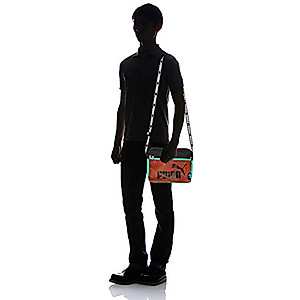 Puma J20054 Vogel Horizontal Mini Shoulder Bag, Orange Turquoise