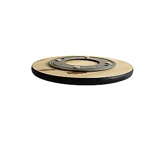 House & Homebody Co. Decorative Wood Lazy Susan, Imaged, Large 18" (Chickadees and Lilac)